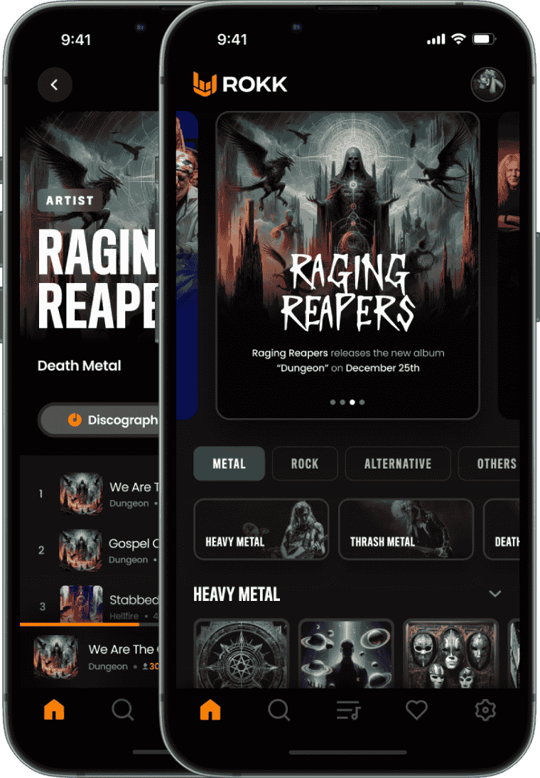 ROKK | The first streaming app dedicated to fans of ROKK & Metal